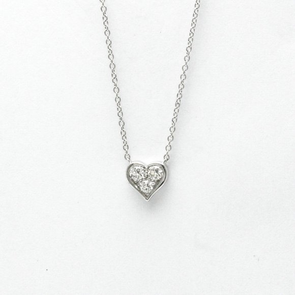 Tiffany & Co. | Jewelry | Tiffany Sentimental Heart Necklace Platinum ...